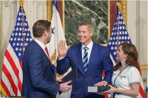PHOTO RELEASE: U.S. Transportation Secretary Sean Duffy Ceremonially Sworn In by Vice President ...